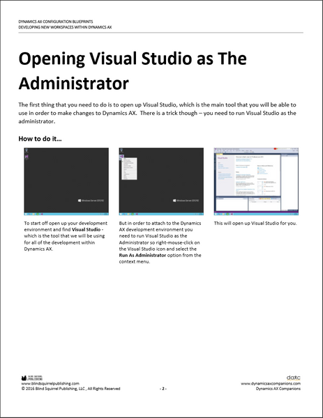 CB.13.D365.2.TNG.PDF: Developing New Workspaces within Dynamics AX (Th – Blind Squirrel Publishing