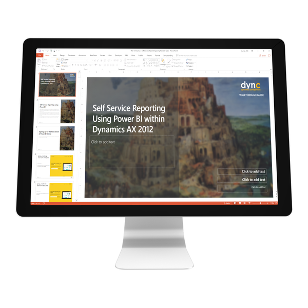 WG.15.AX2012.1.TRAIN.PPT: Self Service Reporting Using Power BI within – Blind Squirrel Publishing