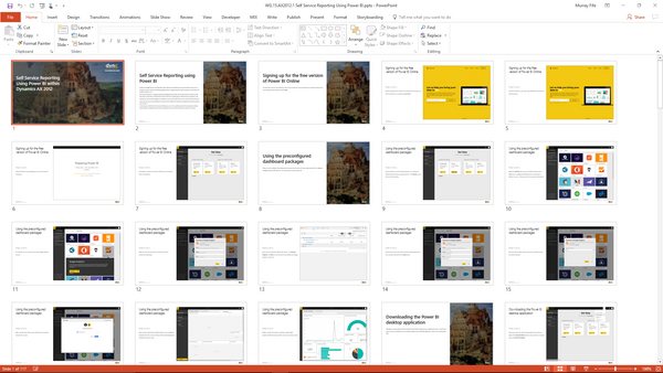 WG.15.AX2012.1.TRAIN.PPT: Self Service Reporting Using Power BI within – Blind Squirrel Publishing