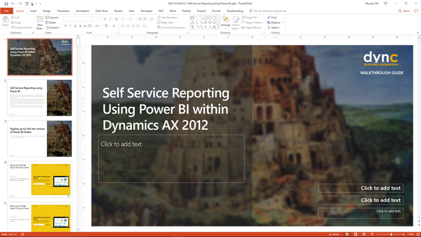 WG.15.AX2012.1.TRAIN.PPT: Self Service Reporting Using Power BI within – Blind Squirrel Publishing