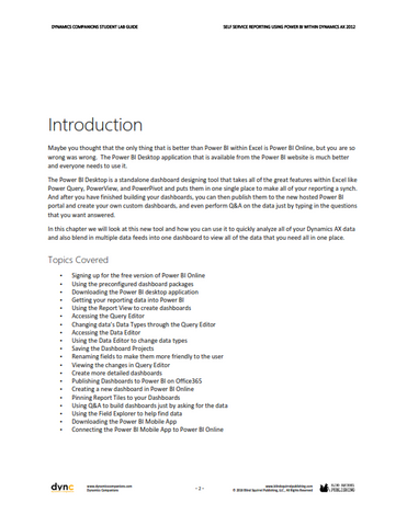 WG.15.AX2012.1.LAB.PDF: Self Service Reporting Using Power BI within D – Blind Squirrel Publishing