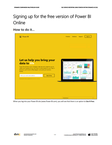 WG.15.AX2012.1.GUIDE.PDF: Self Service Reporting Using Power BI within – Blind Squirrel Publishing